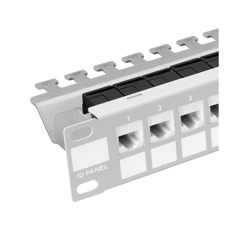 Modular patch panel 24-Port 19" 1U Gray | Getic